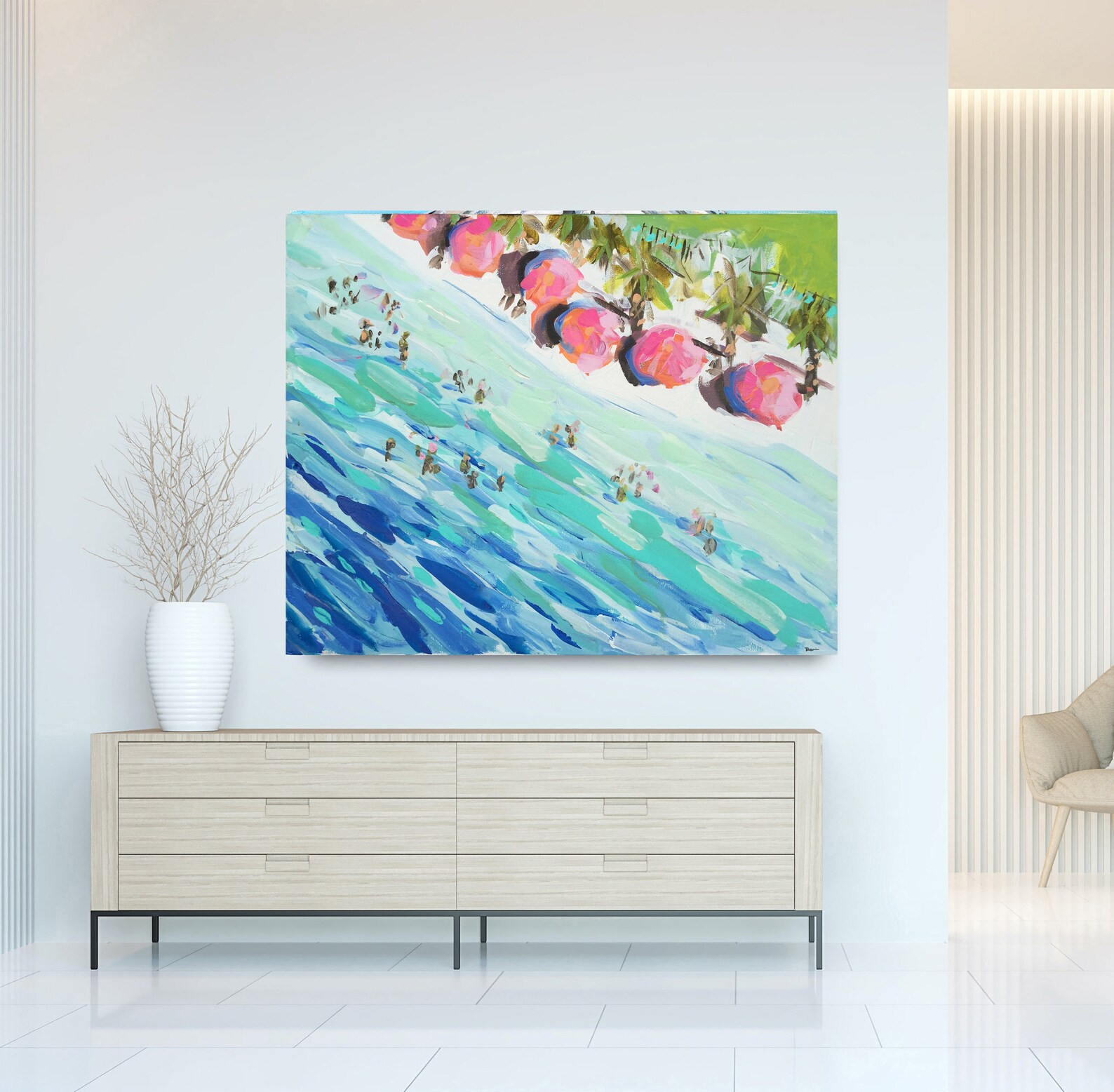 PRINT on Paper or Canvas overhead Beach - Etsy