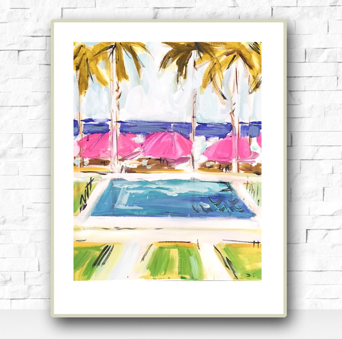 PRINT on Paper or Canvas pool 2 Pool Series - Etsy