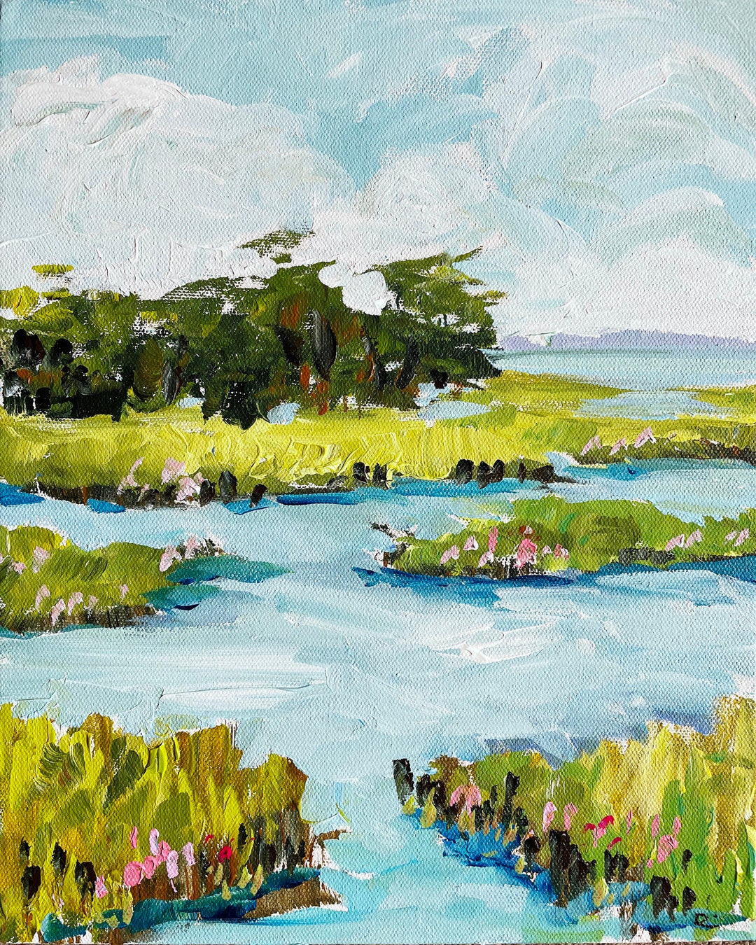 PRINT of Marsh on Paper or Canvas, "summer Marsh" - Etsy