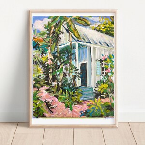 Florida PRINT on Paper or Canvas, "key West Cottage" - Etsy