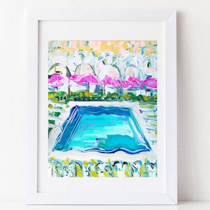 PRINT on Paper/canvas, "resort Pool" - Etsy