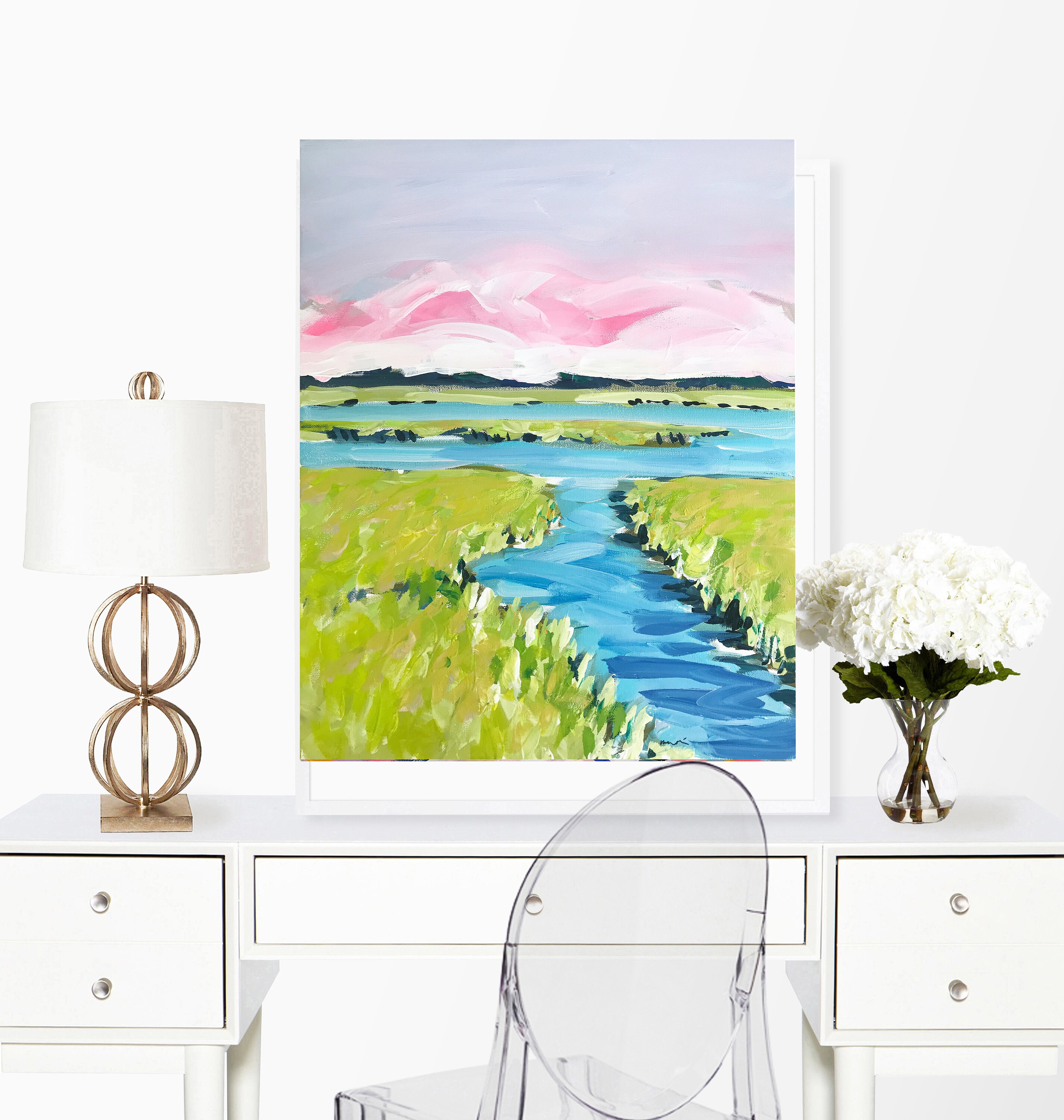 PRINT on Paper or Canvas marsh in Abstract - Etsy