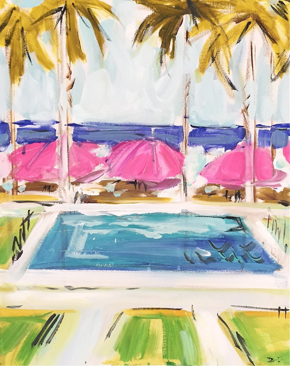 PRINT on Paper or Canvas pool 2 Pool Series - Etsy