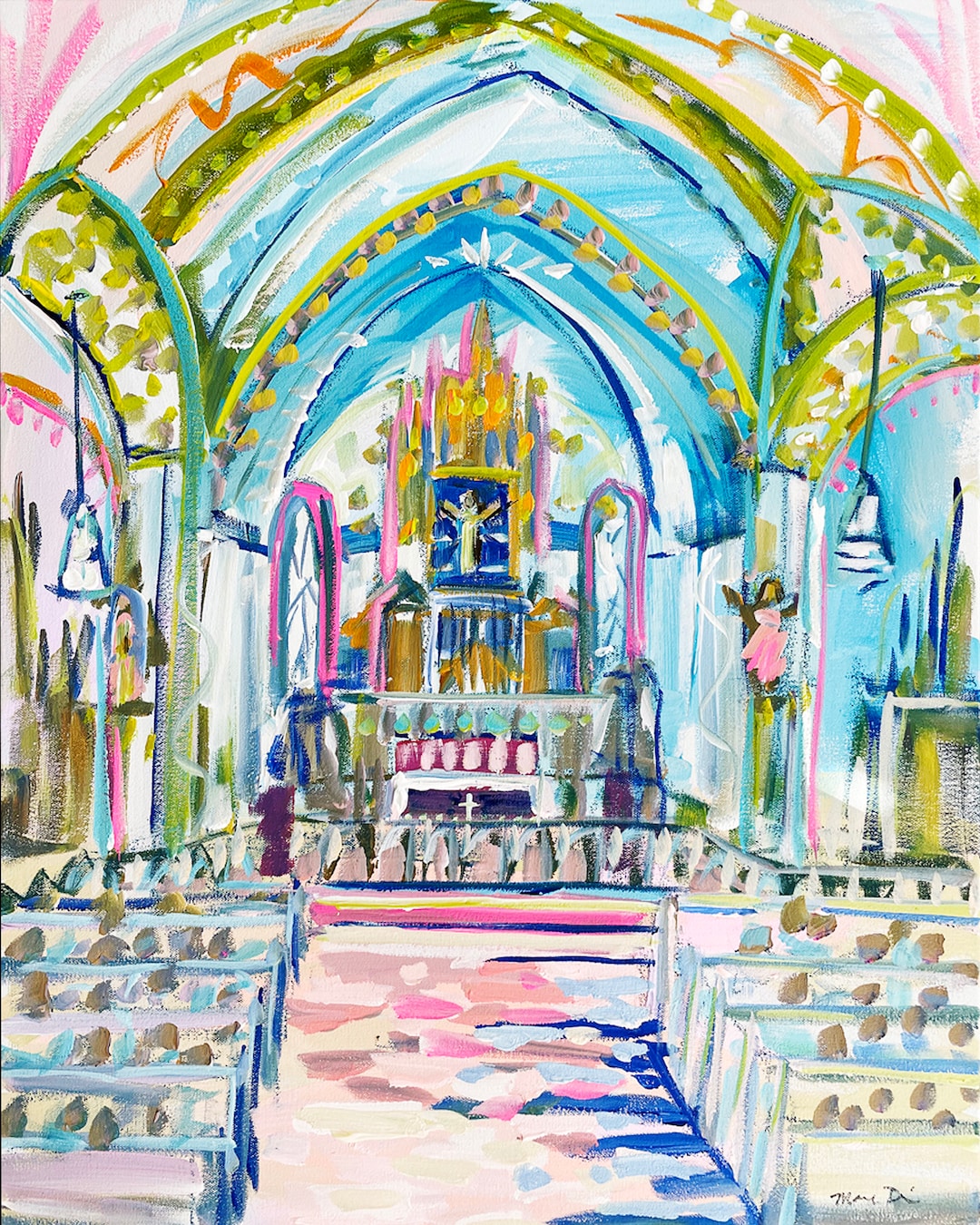 Abstract PRINT on Paper or Canvas, "church 4" - Etsy