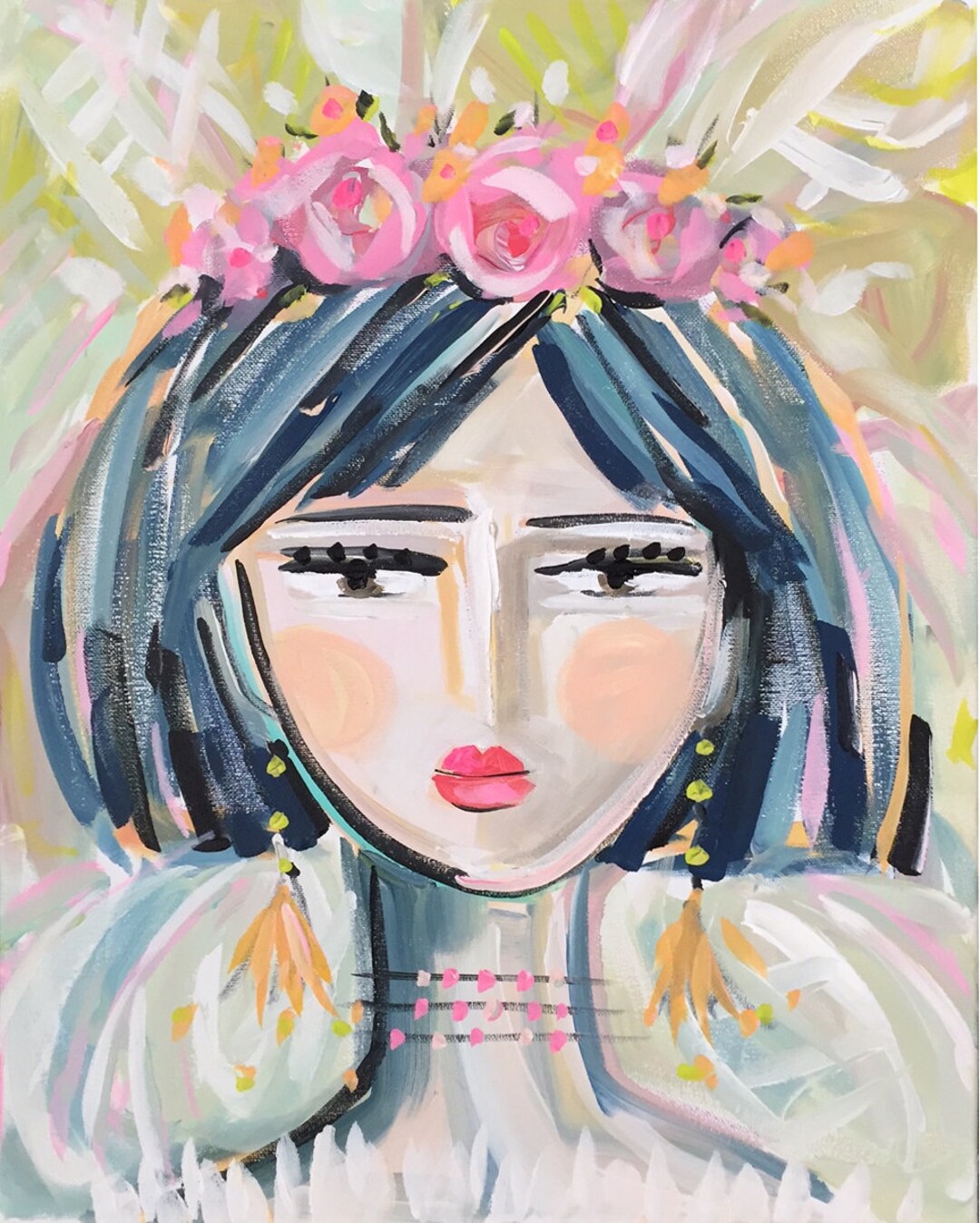 Warrior Girl "belle" Portrait, Art Print - Etsy
