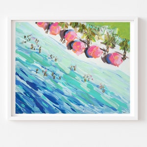 PRINT on Paper or Canvas, "overhead Beach" - Etsy
