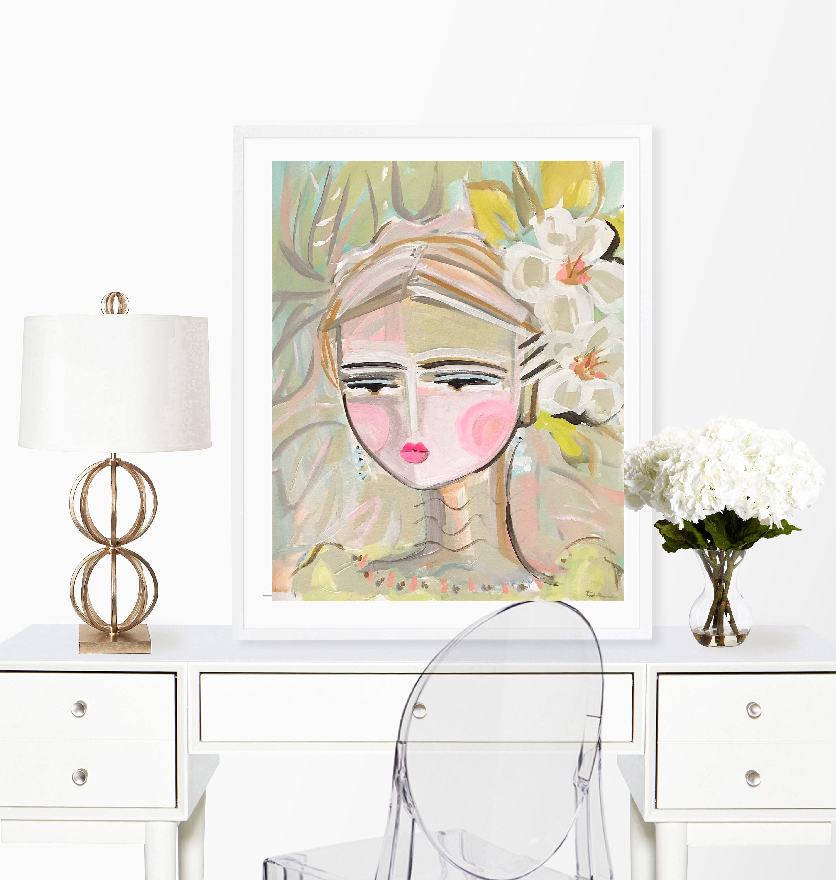 PRINT on Paper or Canvas maggie - Etsy