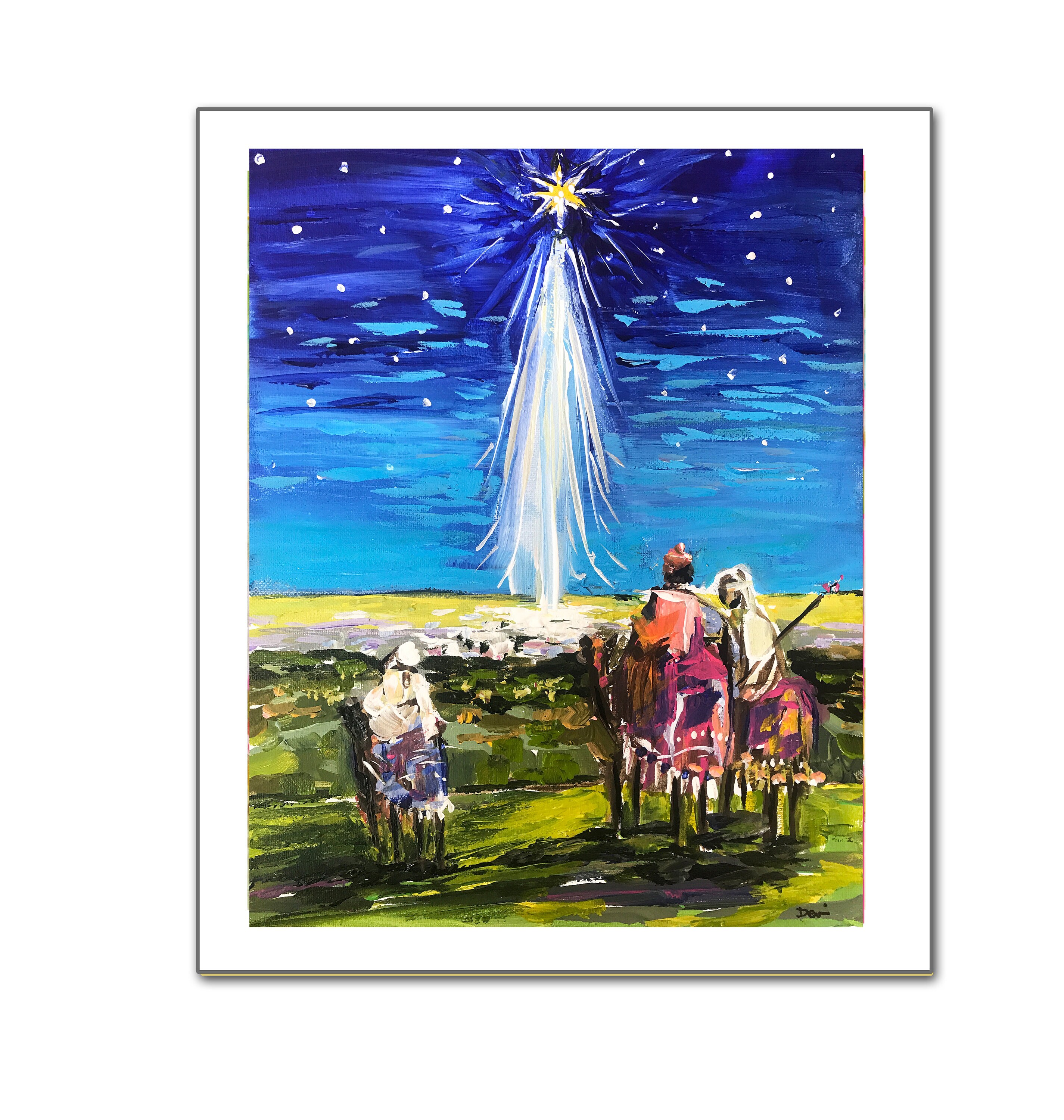 Christmas Print on Paper or Canvas Print of Original Art | Etsy