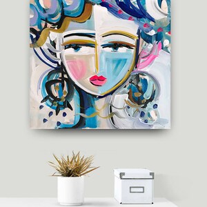 PRINT on Paper or Canvas, "blue Girl 4" - Etsy