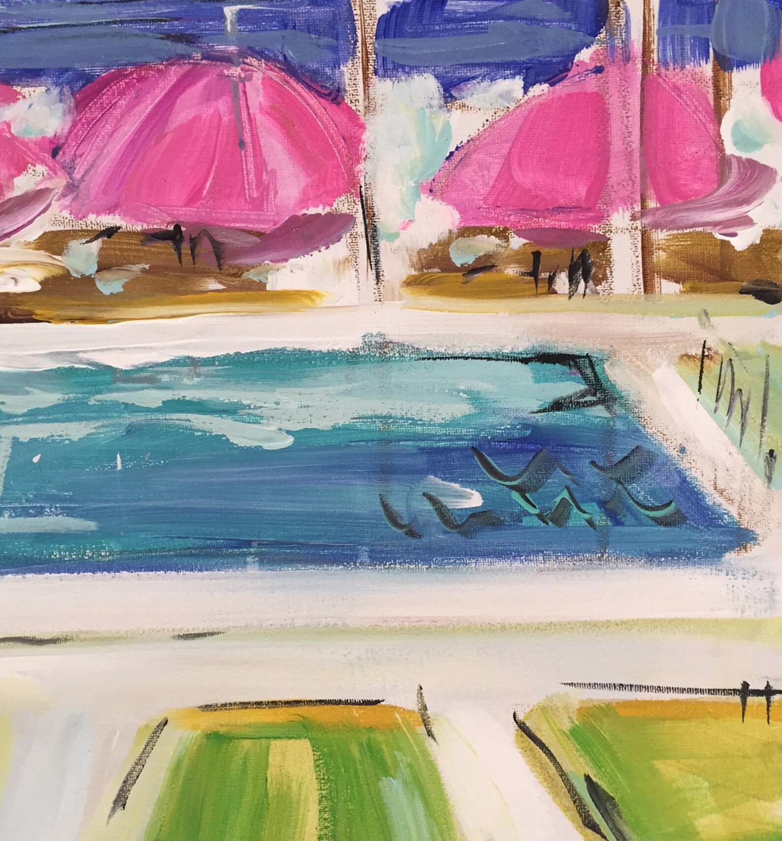 PRINT on Paper or Canvas pool 2 Pool Series - Etsy