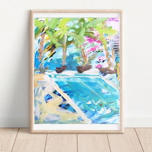 PRINT on Paper or Canvas, "abstract Pool" - Etsy
