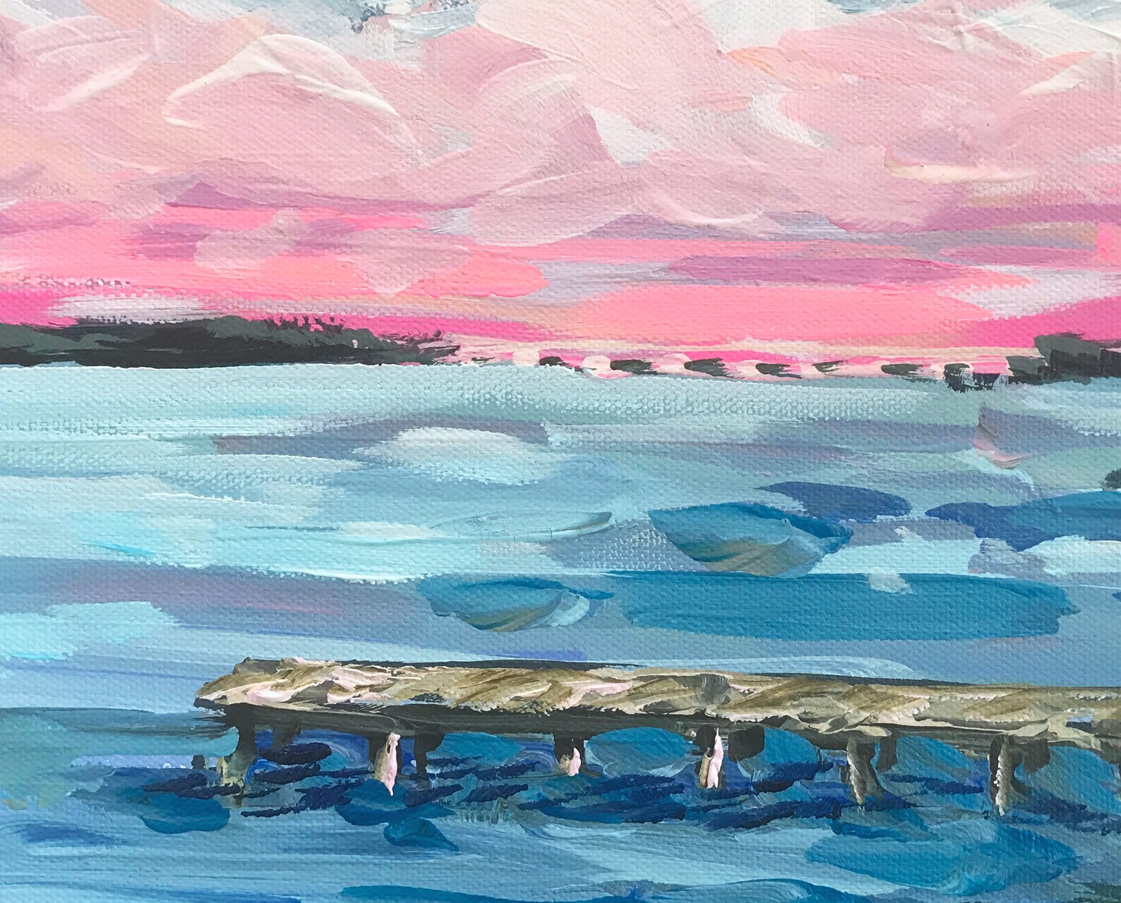 PRINT on Paper or Canvas lake View - Etsy