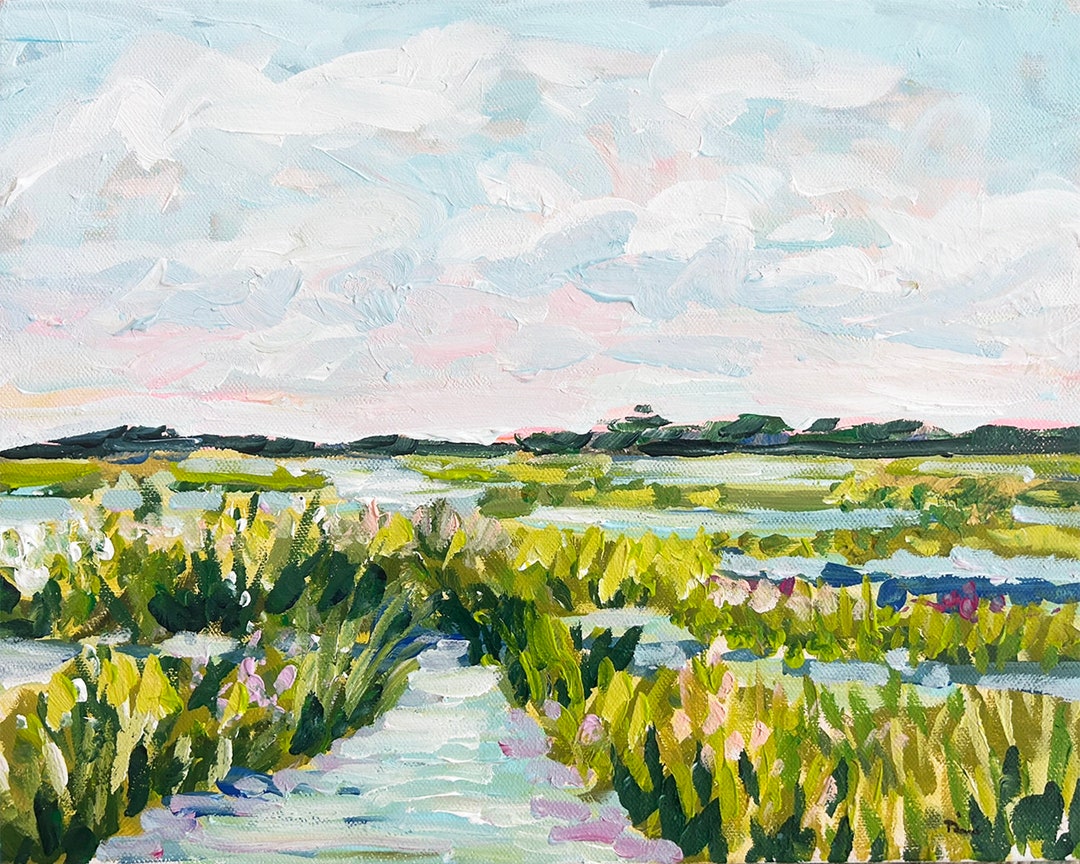 PRINT on Paper or Canvas, "marsh in Color" - Etsy