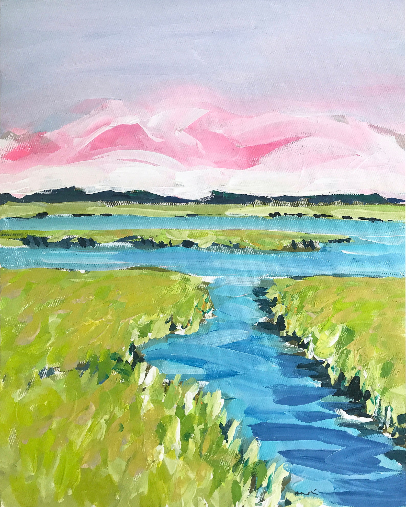 PRINT on Paper or Canvas marsh in Abstract - Etsy