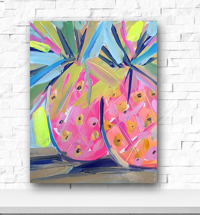 PRINT on Paper or Canvas, "funky Fruit" - Etsy