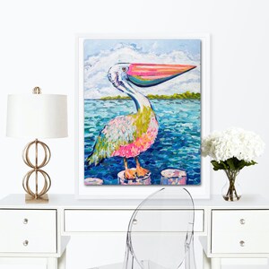 Pelican PRINT on Paper or Canvas, "king Pelican - Etsy