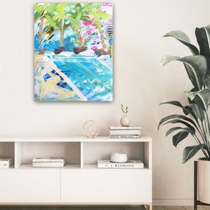 PRINT on Paper or Canvas, "abstract Pool" - Etsy