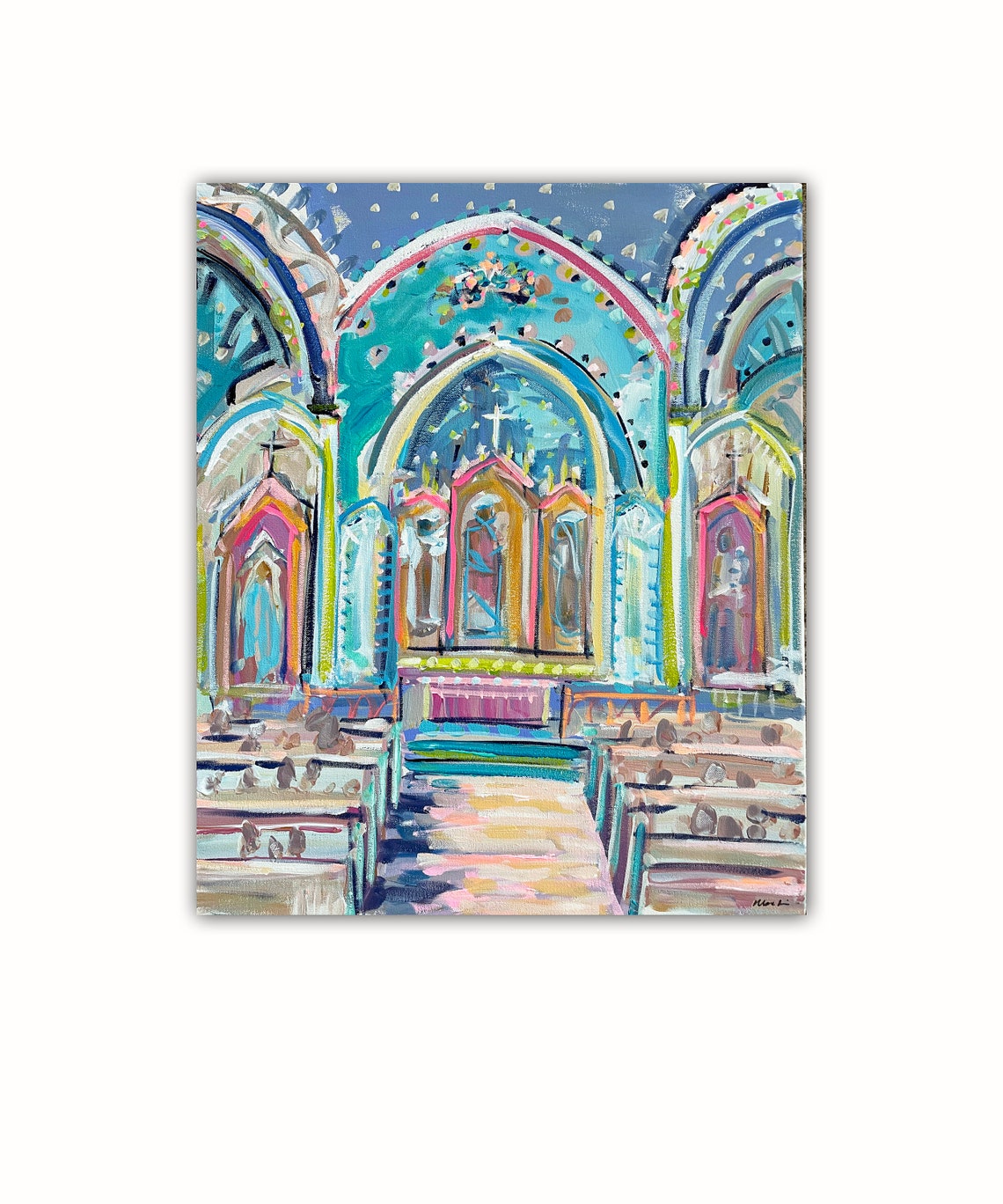 Abstract PRINT on Paper or Canvas church 3 - Etsy