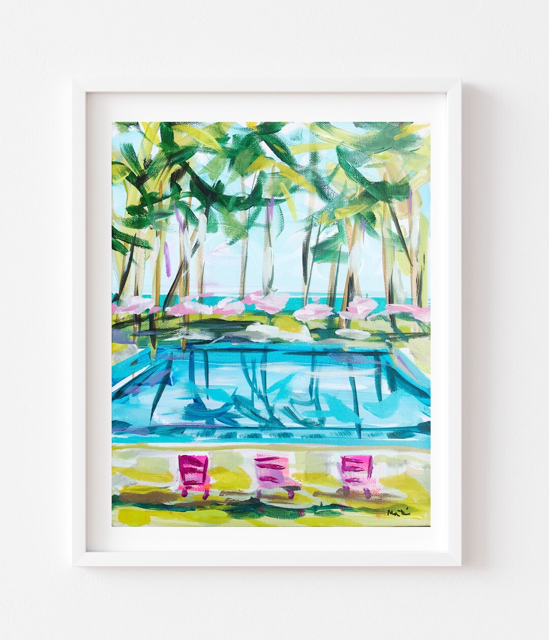 PRINT on Paper or Canvas "cool Pool" - Etsy