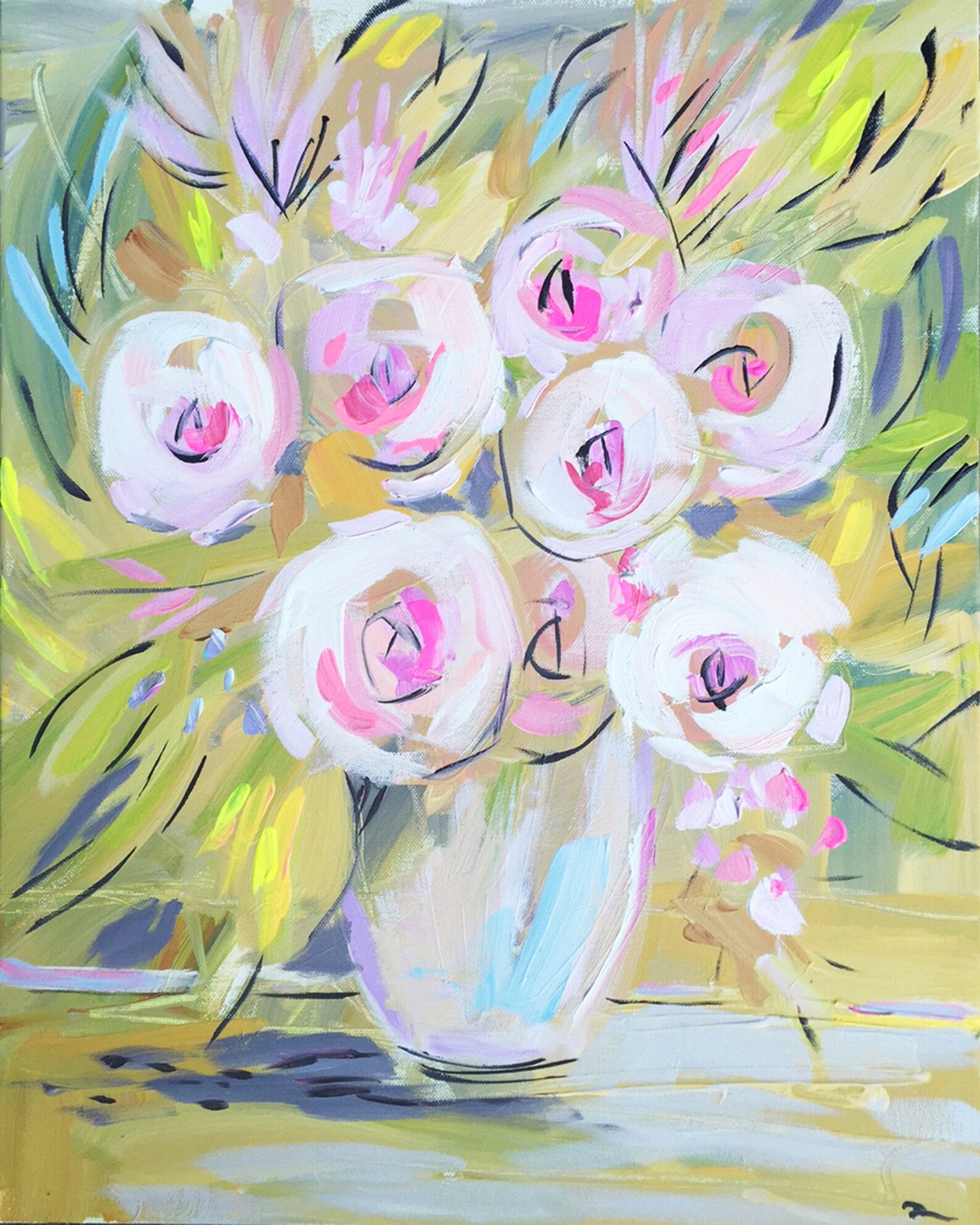 PRINT on Paper or Canvas, "bermuda Roses" - Etsy