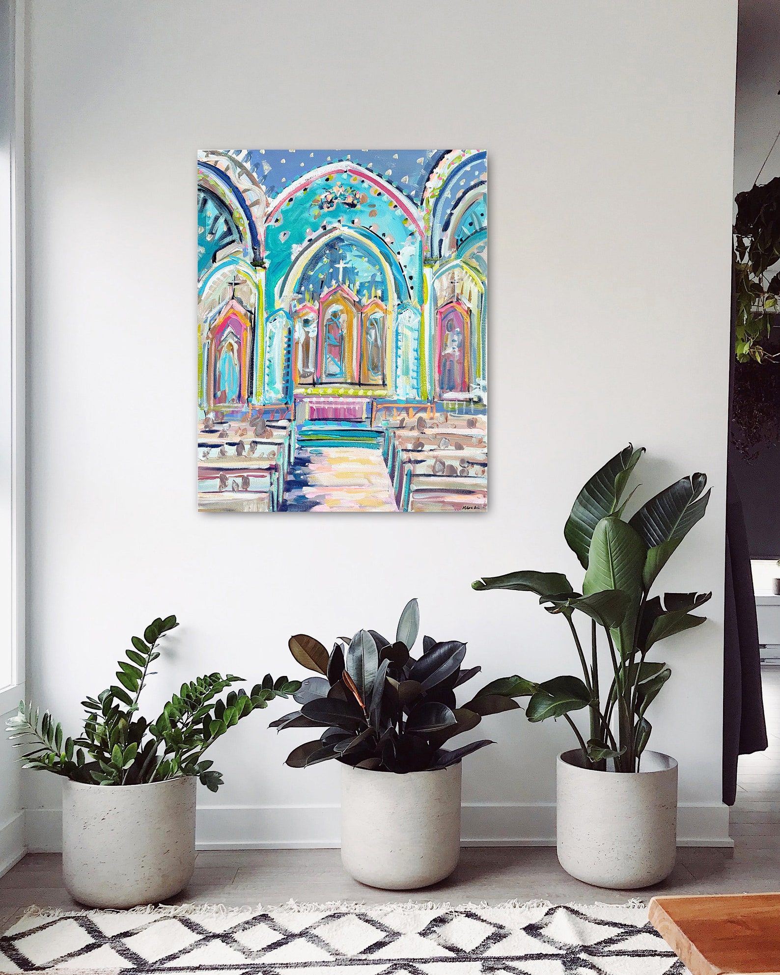 Abstract PRINT on Paper or Canvas church 3 - Etsy