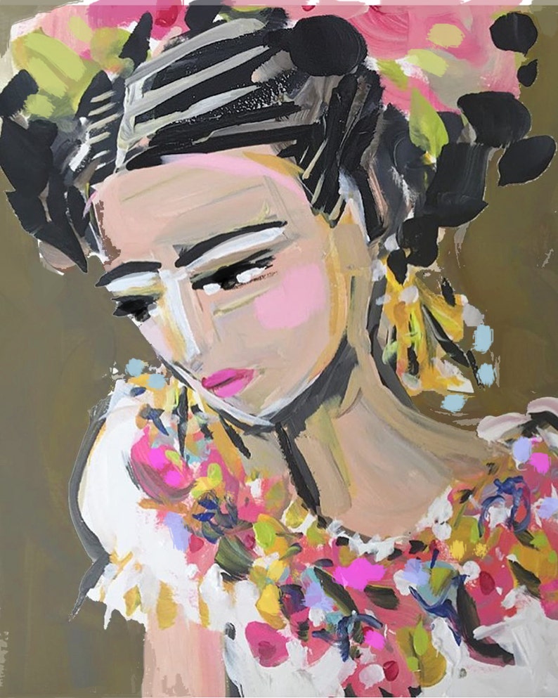 Portrait Print Abstract Frida Impressionist Modern Abstract - Etsy