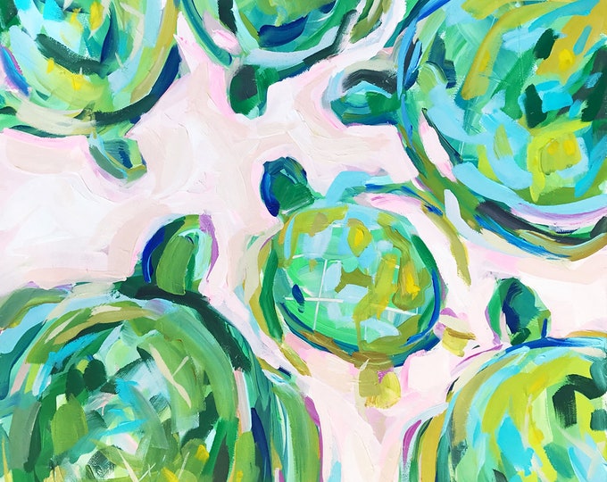 PRINT on Paper or Canvas, sea Turtles - Etsy
