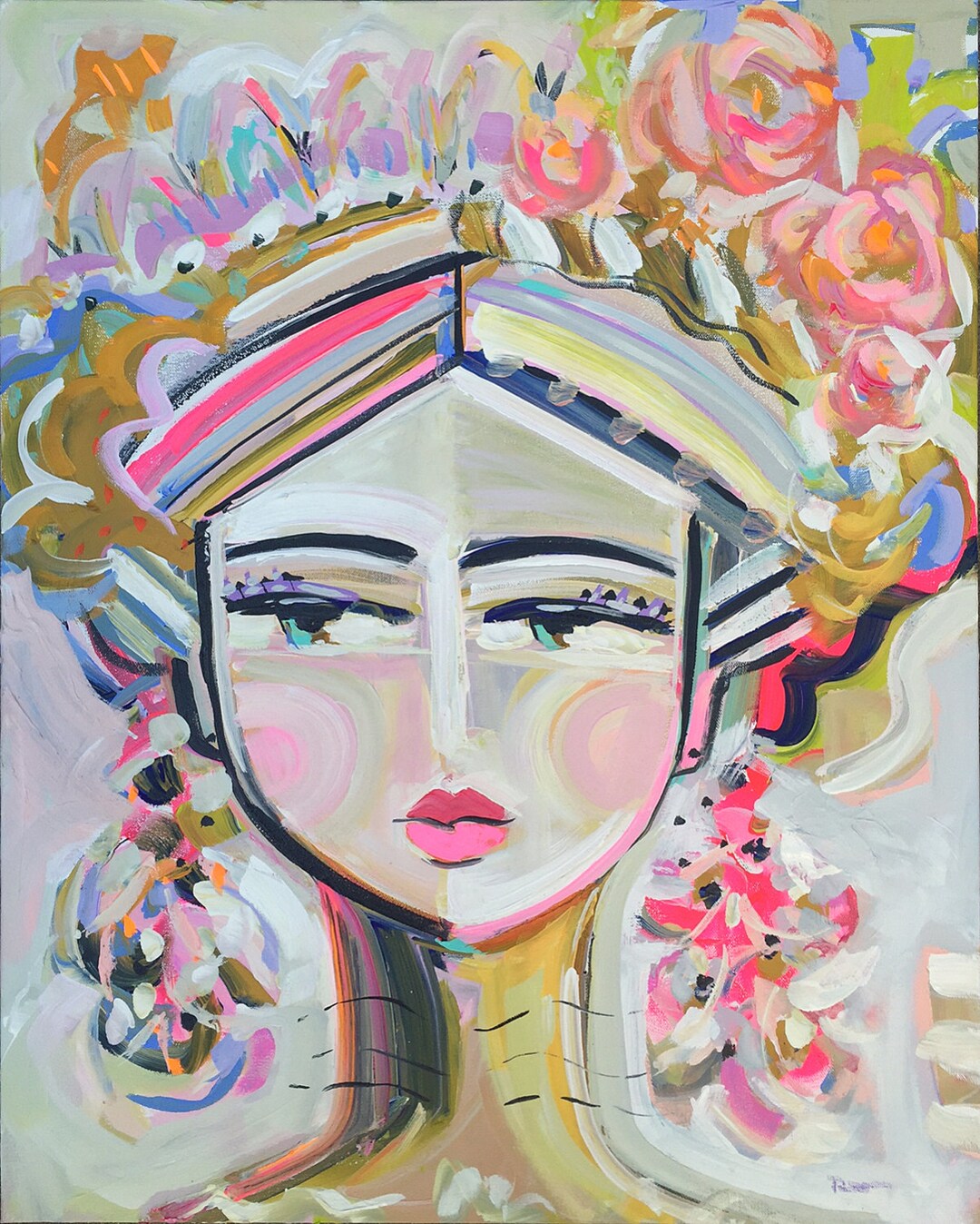 Warrior Girl "greta" Portrait, Art Print - Etsy