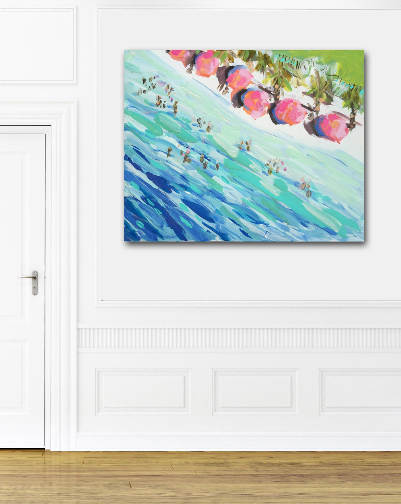 PRINT on Paper or Canvas overhead Beach - Etsy
