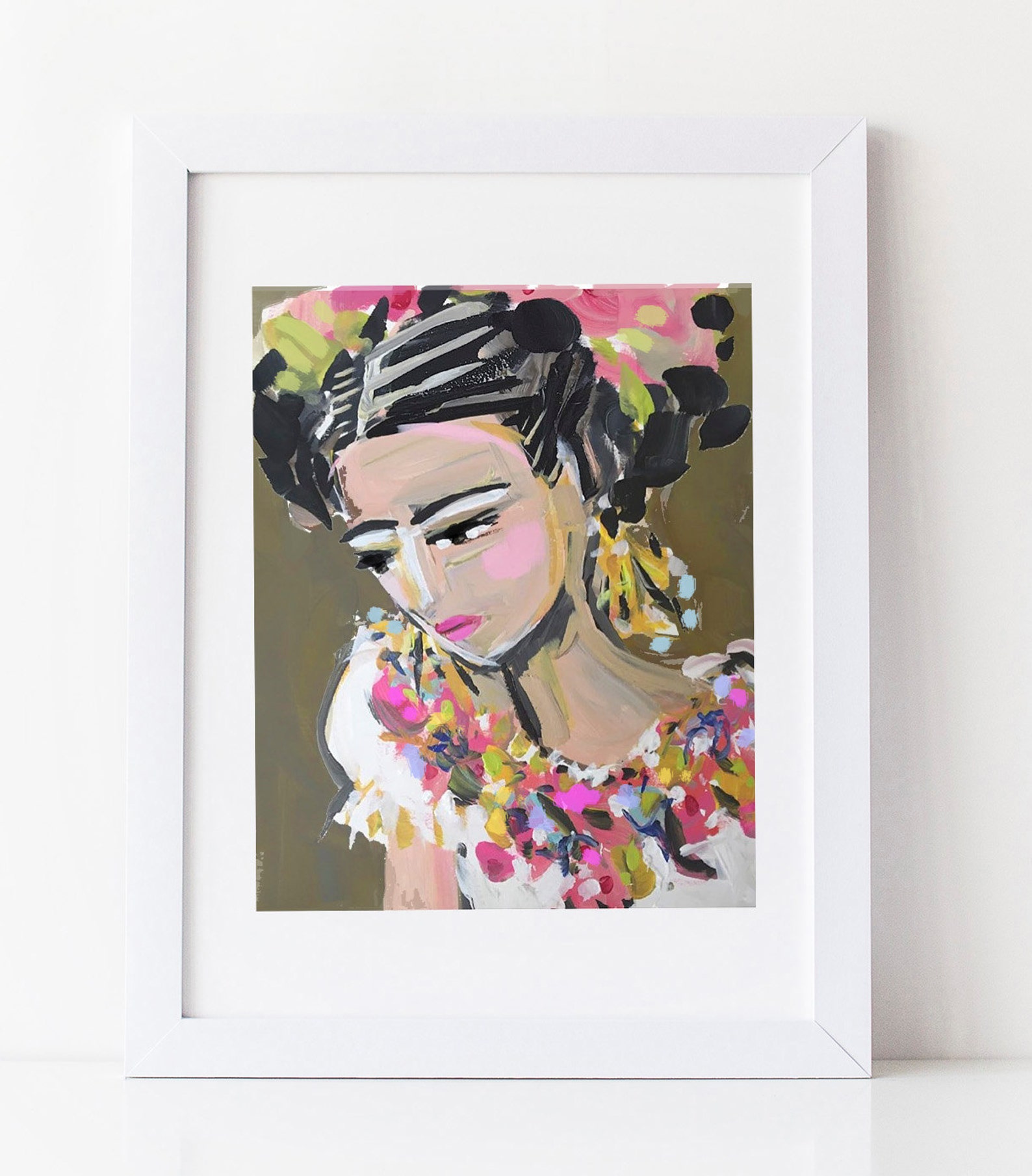 Portrait Print Abstract Frida Impressionist Modern Abstract - Etsy