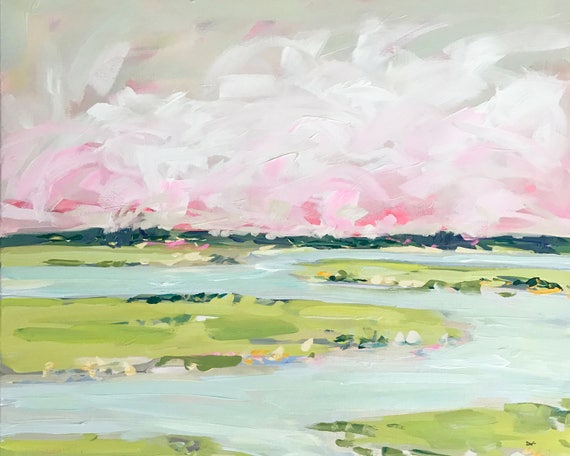 PRINT of Marsh on Paper or Canvas marsh Light | Etsy