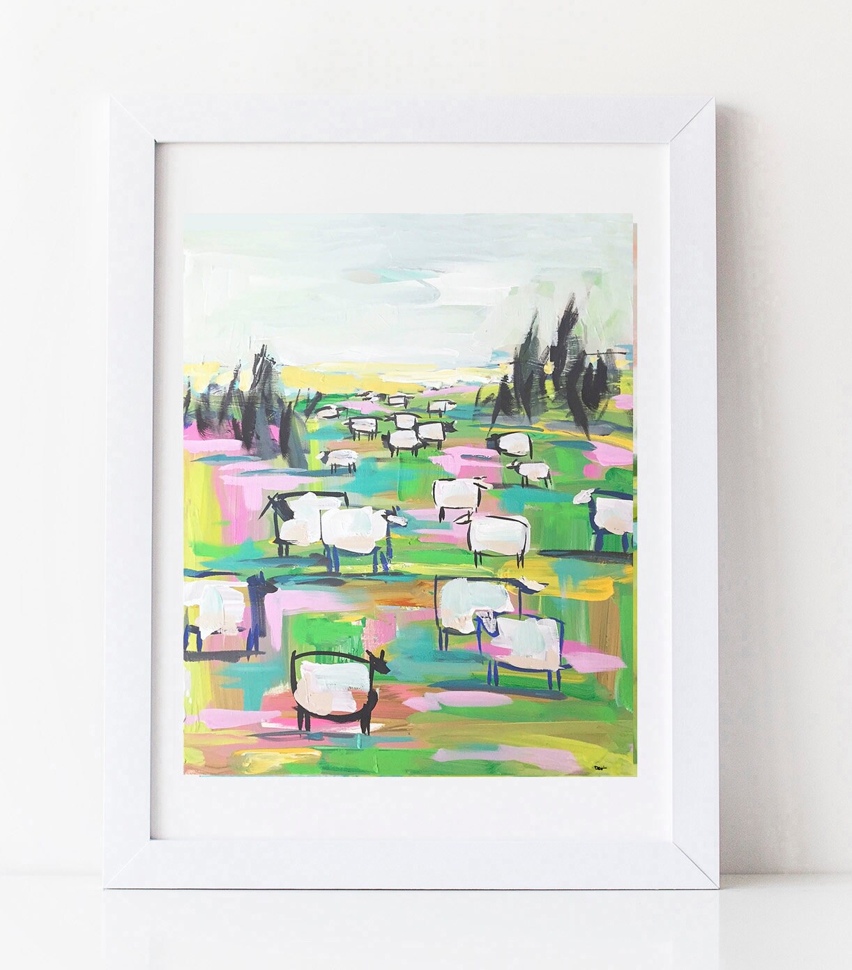PRINT on Paper or Canvas green Pastures - Etsy