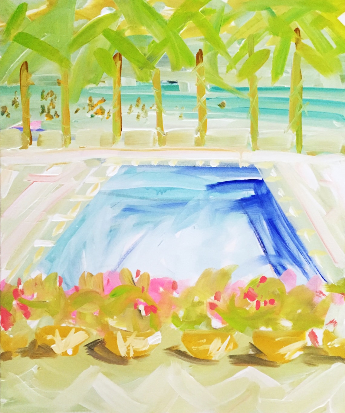 Swimming Pool Print Home Decor Blue Abstract Wall Art - Etsy