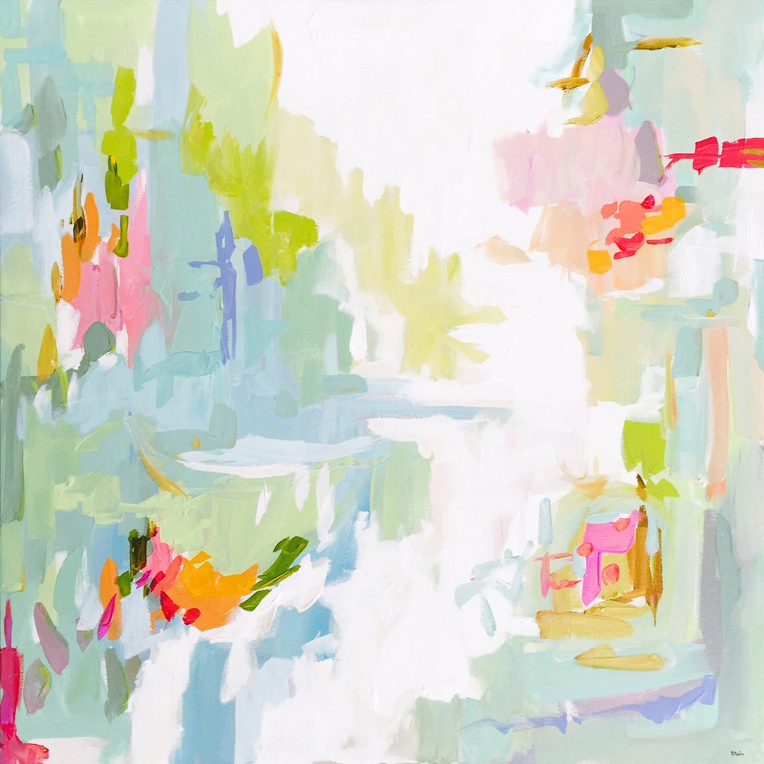 Abstract PRINT on Paper or Canvas, "lime Ice" - Etsy