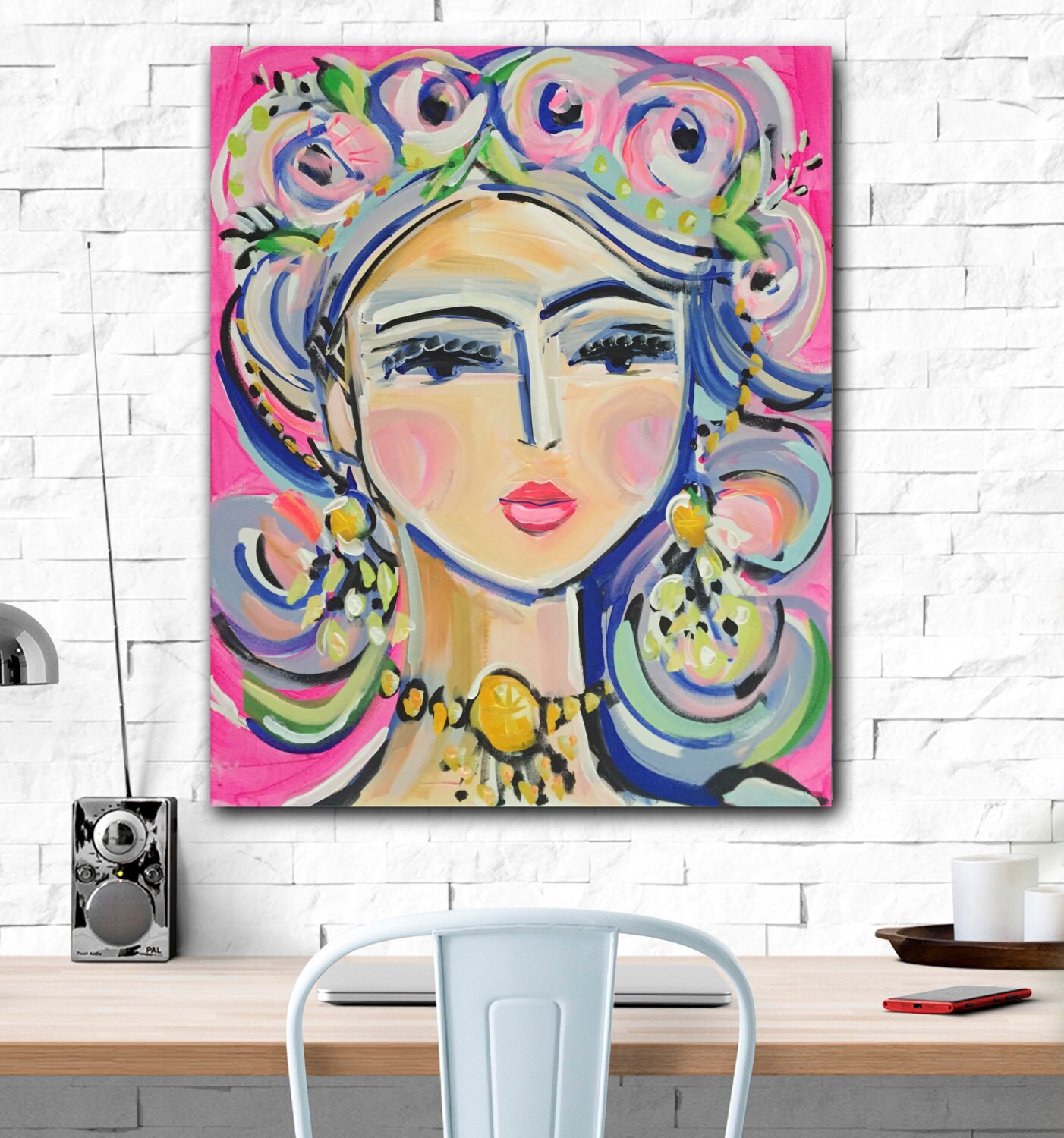 Abstract Portrait PRINT Woman Portrait Print on Paper or - Etsy