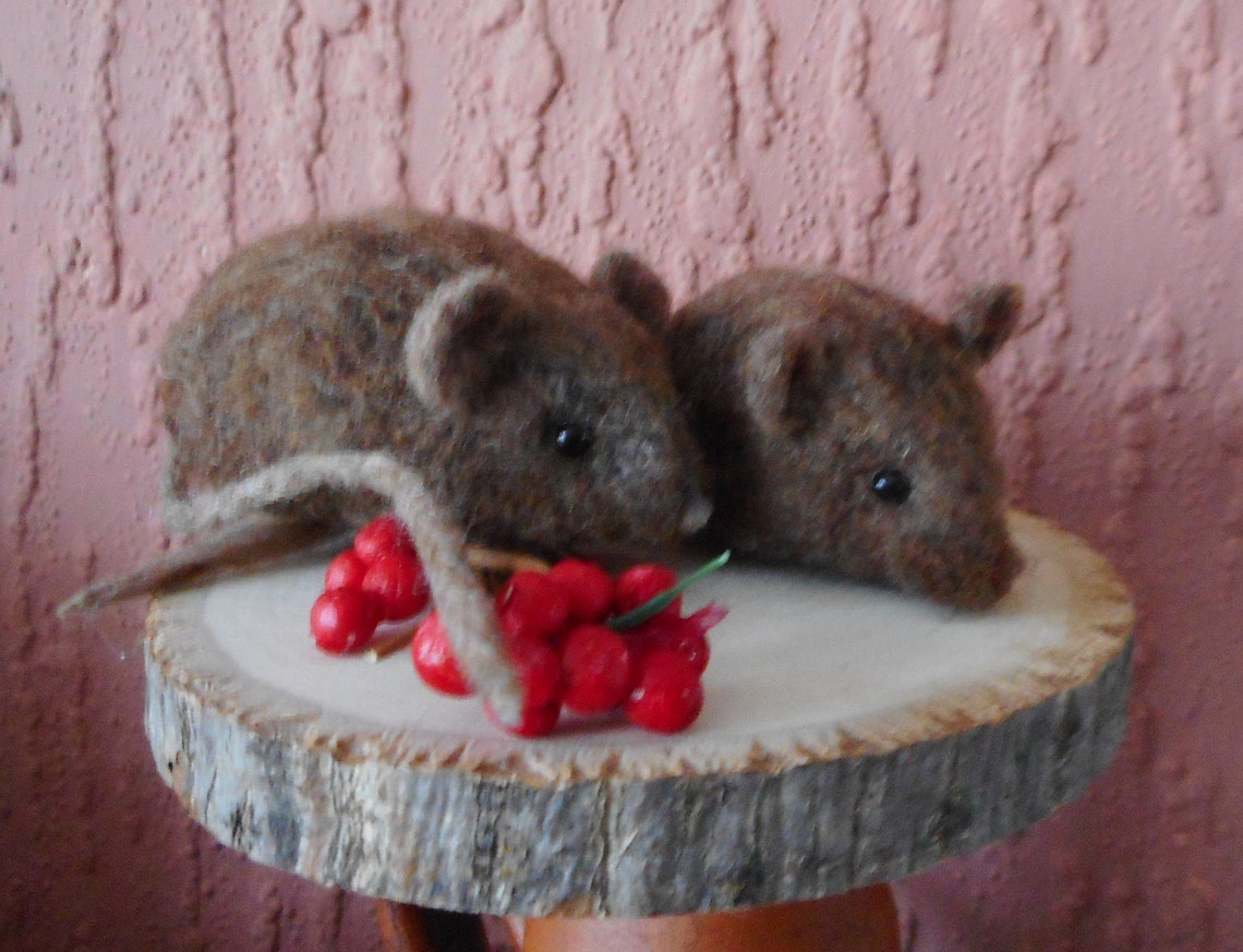 Needle Felted Life Size Mouse Brown Mouse Mouse Statue - Etsy