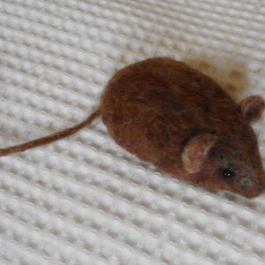 Needle felted life size mouse brown mouse mouse statue | Etsy