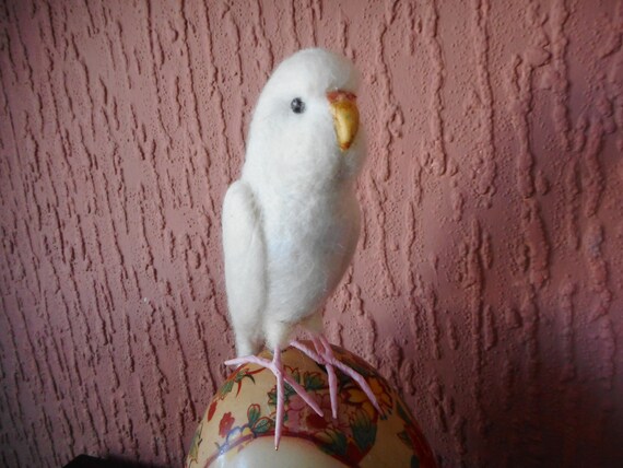 Needle Felted Budgie Felted Cockatiel Felted Bird Felted | Etsy