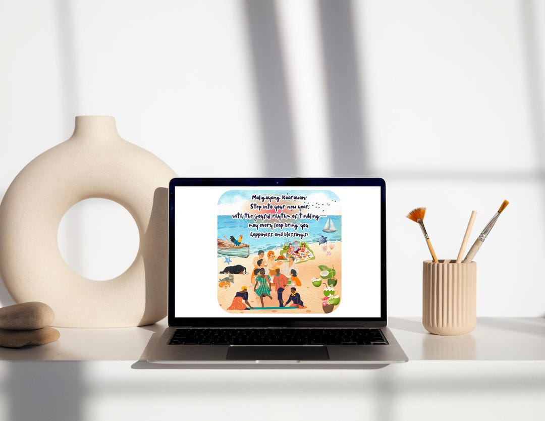 Filipino Greeting Card-tinikling Beach Birthday Card Set: Filipino ...