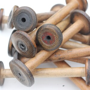 Vintage Antique Weaving Mill Wooden Bobbin Spools, Cotton/linen ...