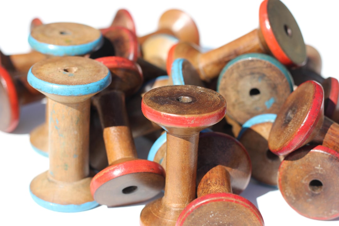 Vintage Antique Wooden Bobbins, Solid Wood, Cleaned, Waxed & Polished ...