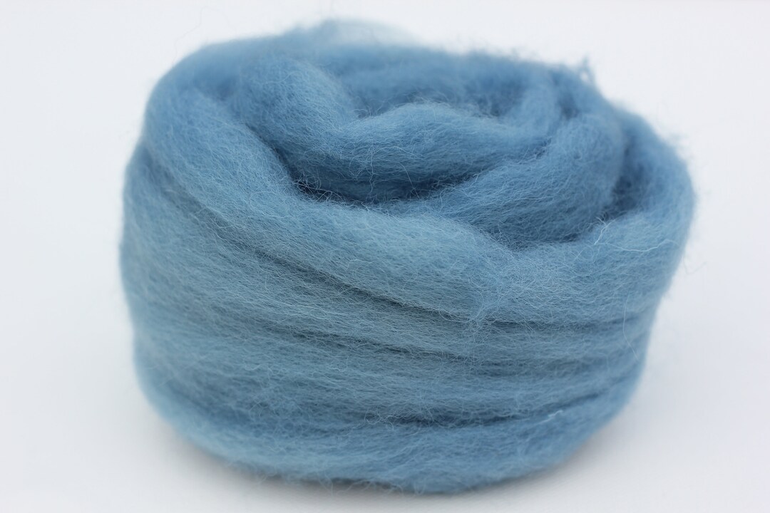 Indigo Plant Dyed Shetland, British Wool, Hand Dyed Roving Tops, for ...