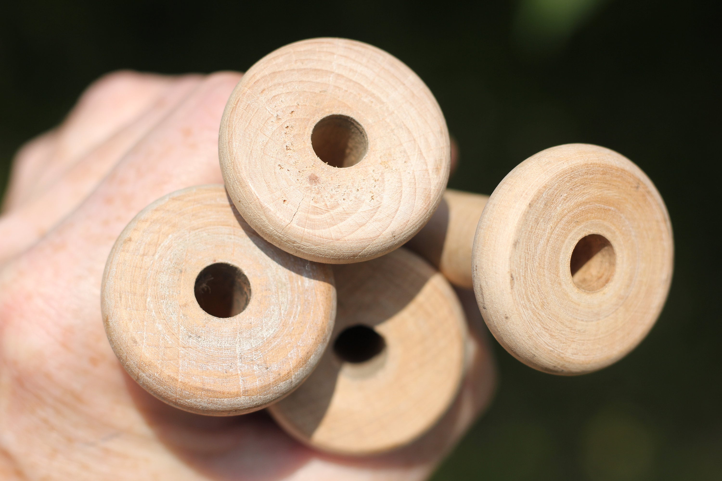 Vintage Antique French Textile Mill Bobbins Wooden 4 | Etsy