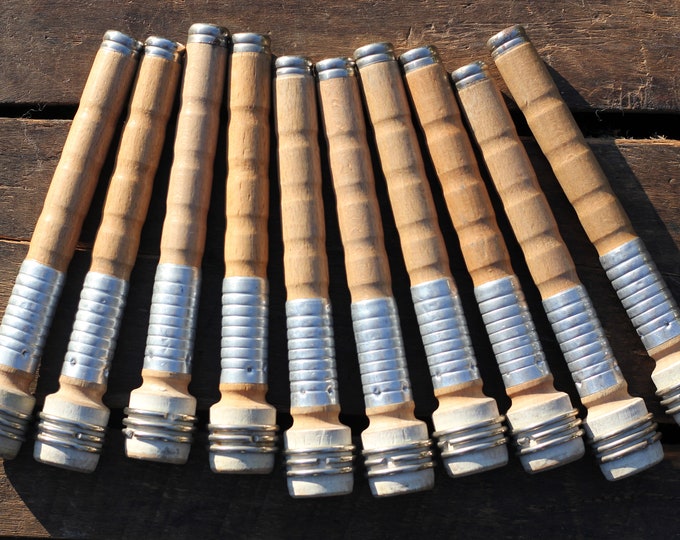 7" Vintage Weaving Shuttle Pirn Bobbins, Metal Bound, Original Patina ...
