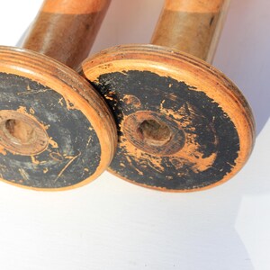 Vintage Antique Wooden Roving Bobbin, Rare Large Bobbins, Original ...