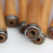 Vintage Wooden Bobbins Metal Bound Ends 8 X 1 - Etsy