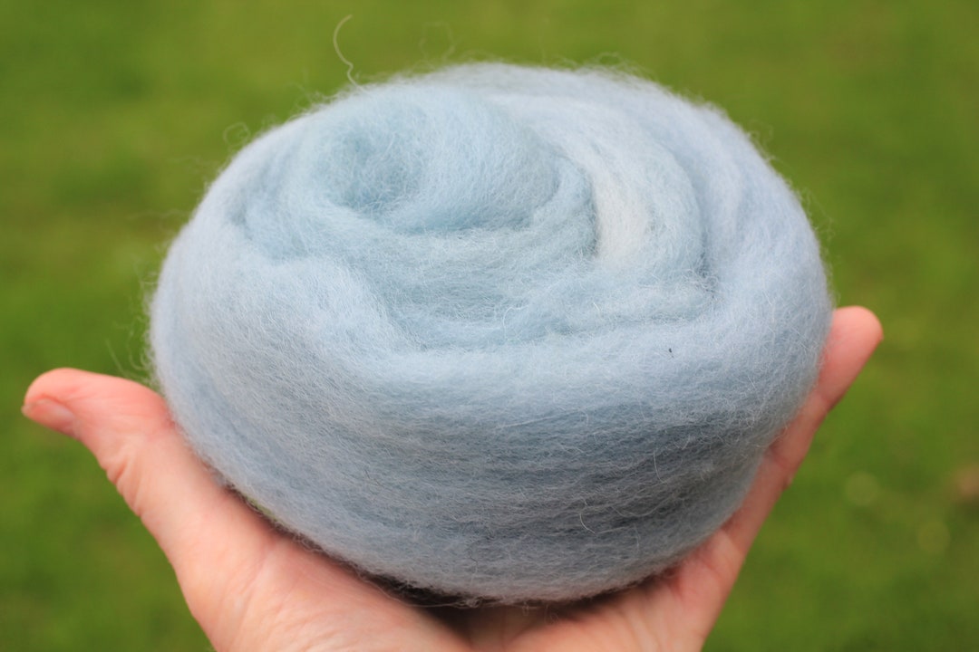 Indigo Plant Dyed Shetland, British Wool, Hand Dyed Roving Tops, for ...