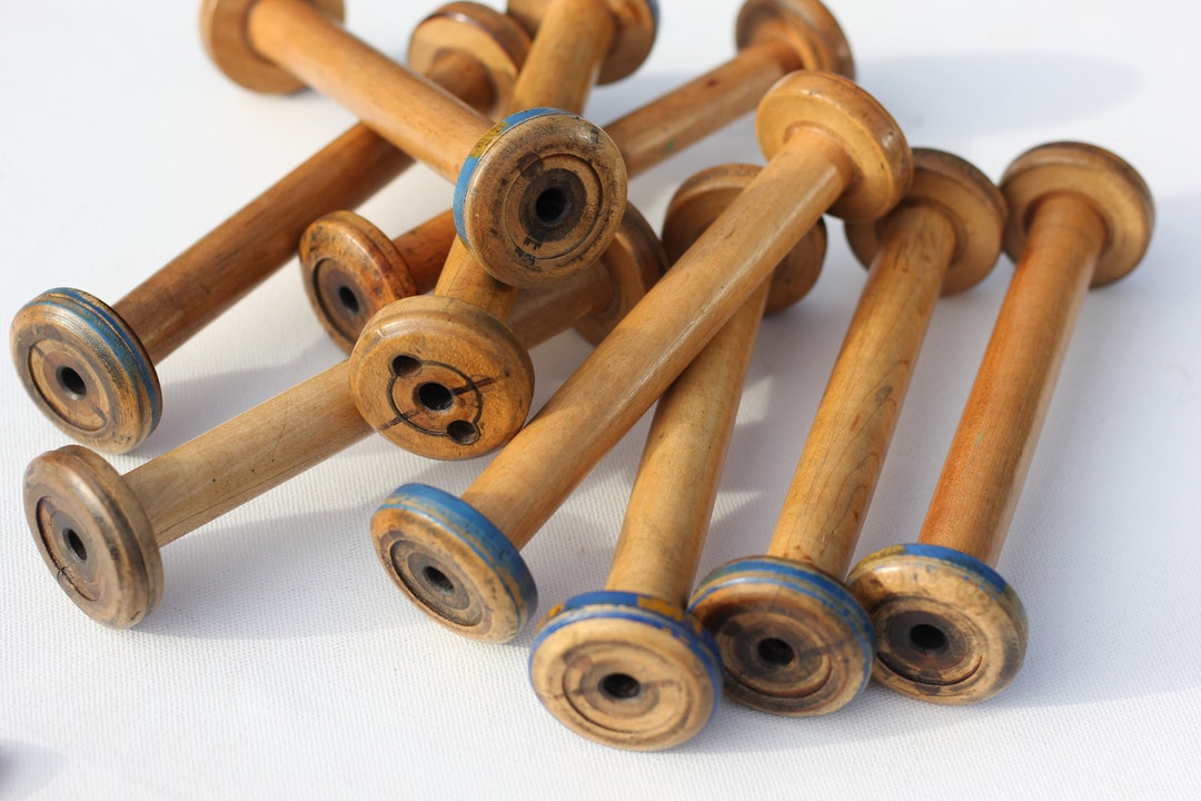 Vintage Antique Wooden Weaving / Spinning Mill Bobbin, Wilson Bros ...
