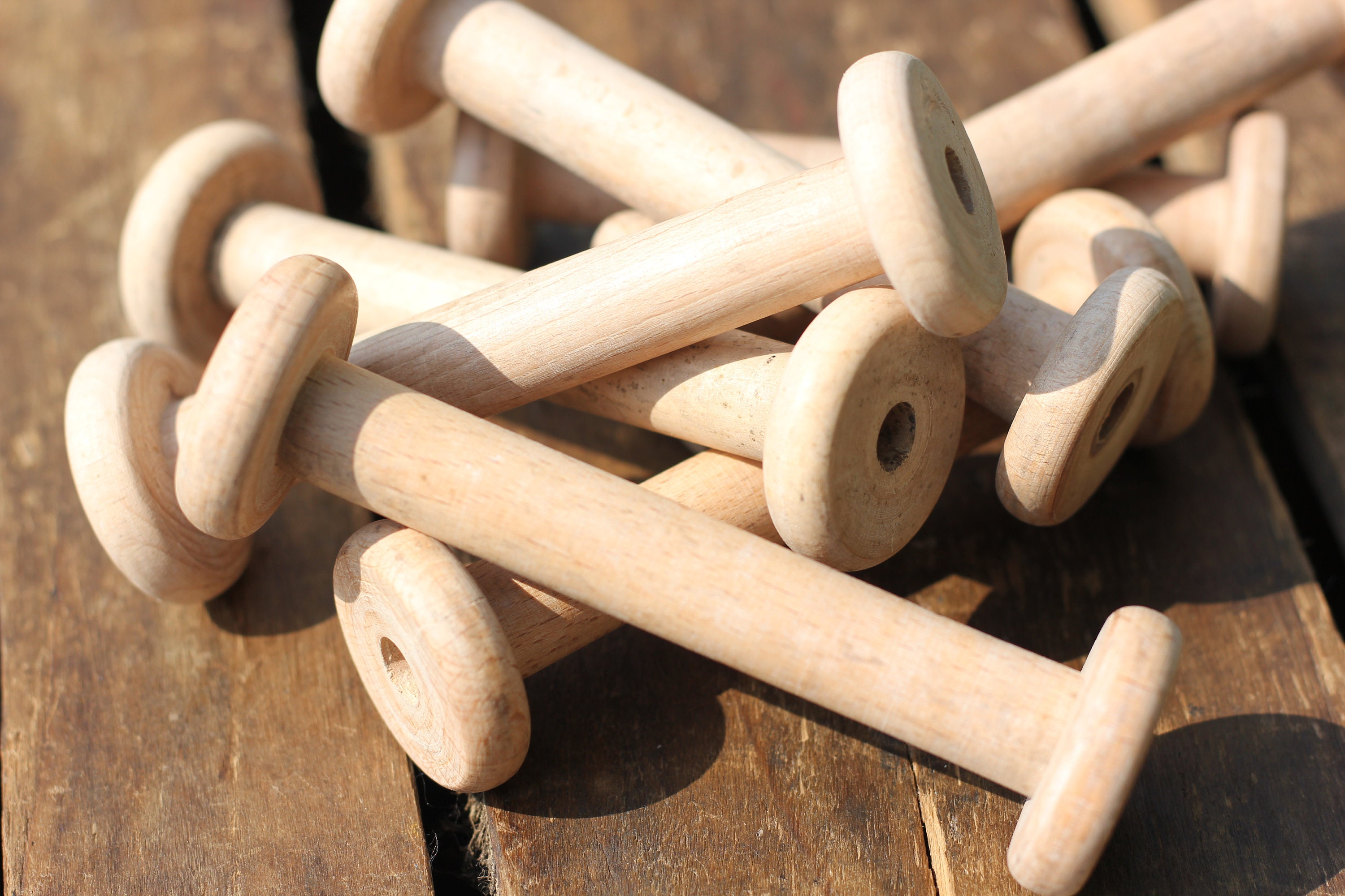 Vintage Antique French Textile Mill Bobbins Wooden 4 - Etsy