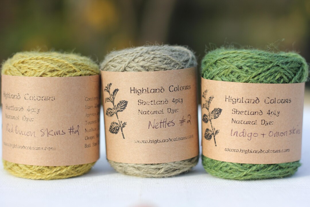 Shetland Yarn, Plant Dyed GREENS, 4ply Sock Fingering Jumper Weight ...